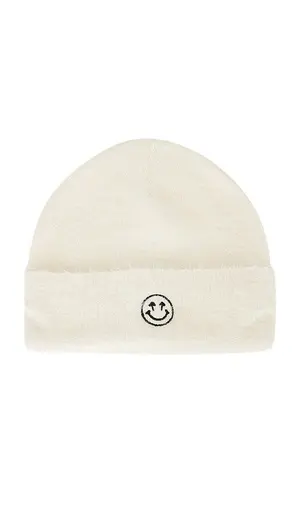 HAPPY CAPS Furry Beanie - Off White