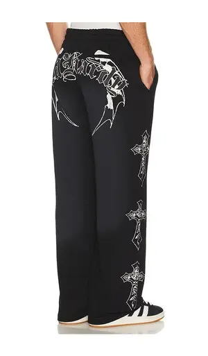 Ed Hardy Crosses Skulls Baggy Sweatpant