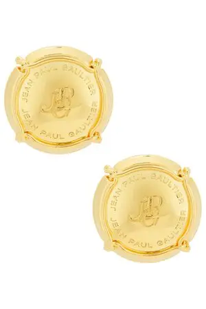 Jean Paul Gaultier Champagne Cork Earrings - Gold