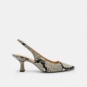 COACH Slingback Heel With Snake Print
