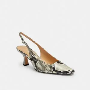 COACH Slingback Heel With Snake Print