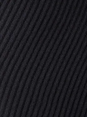 Alaïa Asymmetric Ribbed Wool And Cashmere-blend Skirt