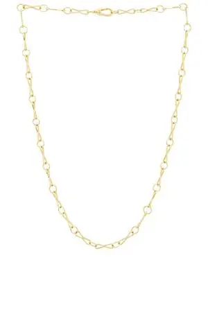 AZLEE Large Motif Chain Lariat Necklace - 18k Yellow Gold