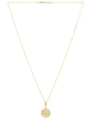 AZLEE Elefante Small Pave Coin Necklace - 18k Yellow Gold & Diamond