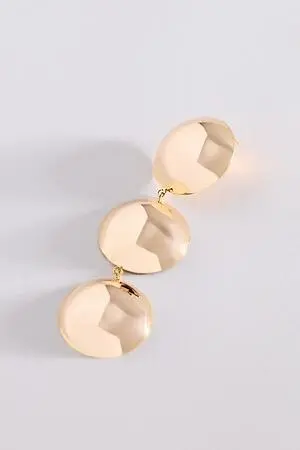 Anthropologie Metal Circle Drop Earrings