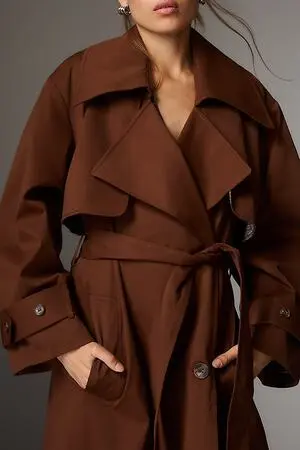 LOVAAN Alexandra Trench Coat - Cocoa
