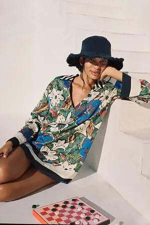 SIMONMILLER Diaz Long-sleeve Mini Dress - Tropical Floral