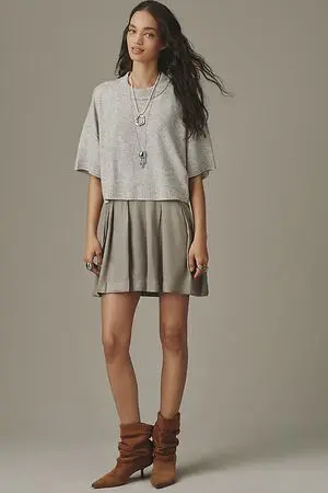 Anthropologie Goldie Wool Cashmere Twofer Mini Dress