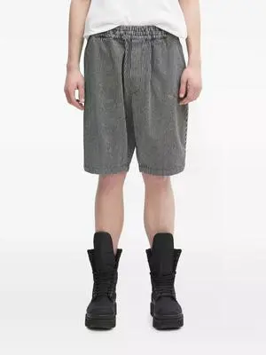 Aries Striped Patch Shorts