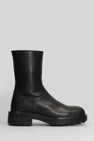 SUMMERY COPENHAGEN Copenhagen CPH443 Leather Ankle Boots - Black