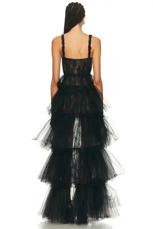 AKNVAS Alphild Bustier Tiered Gown