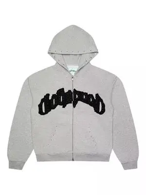GODSPEED Symmetric Studded Hoodie Grey