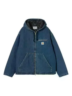 Carhartt Work In Progress Cleveland Hooded Denim Jacket - Blue