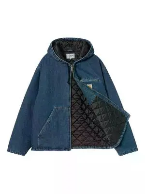 Carhartt Work In Progress Cleveland Hooded Denim Jacket - Blue