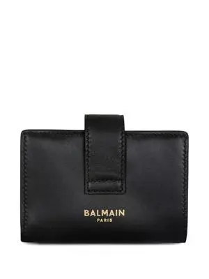 Balmain Padlock Leather Wallet - Black