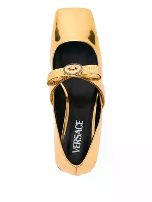 Versace Leather Ballerinas