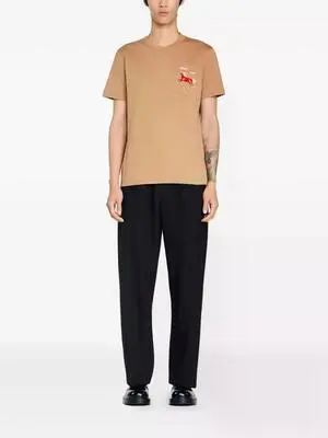 Sandro Embroidered Horse Cotton T-shirt - Neutrals