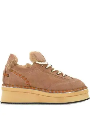 ELVIO ZANON Panto Snow Fur Platform Sneakers