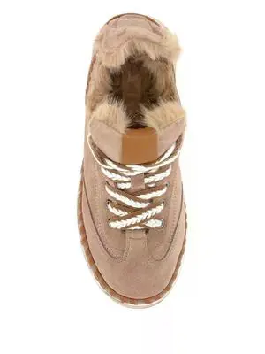 ELVIO ZANON Panto Snow Fur Platform Sneakers