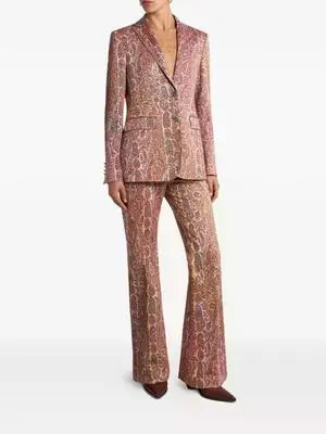 Etro Single-breasted Jacquard Blazer - Red