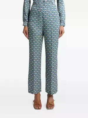 Etro Palm-motif Bootcut Trousers