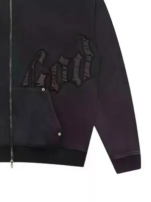 GODSPEED Logo Hooded Zip-up Sweater - Black