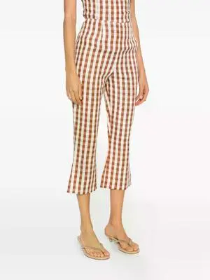 Faithfull The Brand Gingham Cropped Trousers