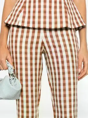 Faithfull The Brand Gingham Cropped Trousers
