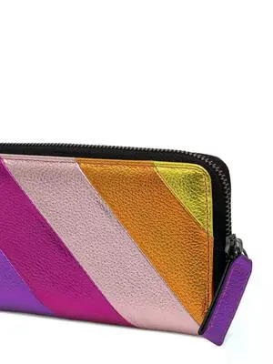 Kurt Geiger Metallic Chevron Zip Wallet