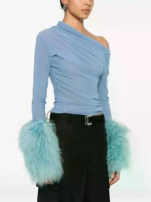 COWBOYS OF HABIT Draped Long Sleeve Top