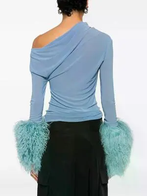COWBOYS OF HABIT Draped Long Sleeve Top