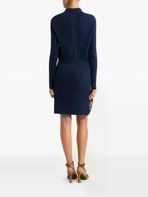 Etro Ribbed Paisley Cardigan - Blue
