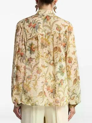 Etro Dotted-effect Floral Top