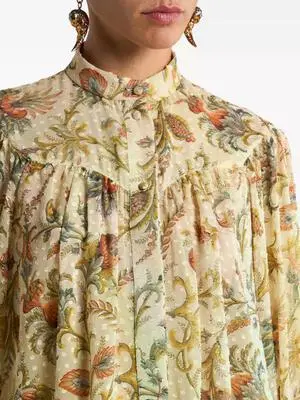 Etro Dotted-effect Floral Top