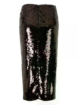 Staud Ciara Sequin Midi Skirt - Brown