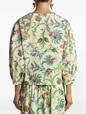 Etro Floral-motif V-neck Top