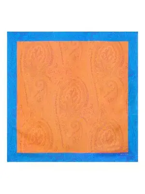 Etro Paisley Silk Scarf - Orange