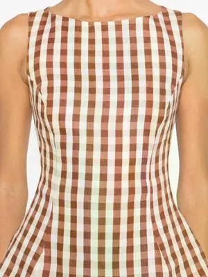 Faithfull The Brand Gingham Peplum Blouse