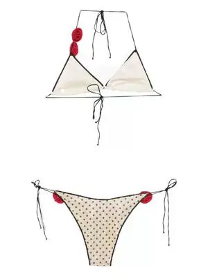 Oseree Floral Polka Dot Bikini