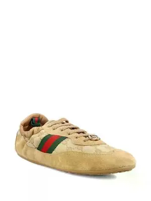 Gucci Logo Web-detail Sneakers - Neutrals
