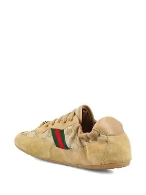 Gucci Logo Web-detail Sneakers - Neutrals
