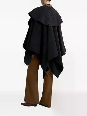 Etro Jacquard Paisley Cape - Black