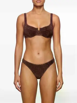 Oseree Glitter Bikini Set - Brown