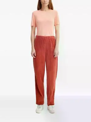 American Vintage Corduroy Trousers With Elasticated Waistband - Orange