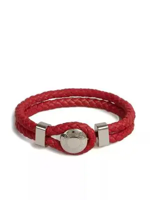 TOM FORD Braided Leather Bracelet - Red