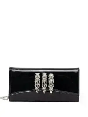Philipp Plein Silver Tone Clutches