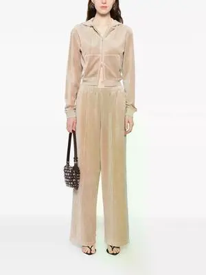 Alexander Wang Crystal-embellished Zipped Hoodie - Neutrals