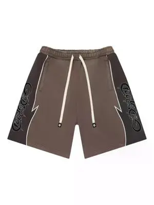 GODSPEED Halftime Graphic Track Shorts - Brown