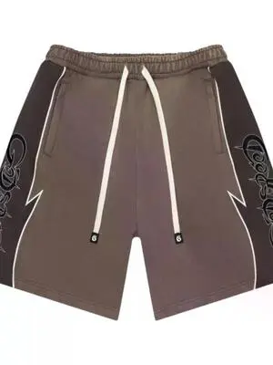 GODSPEED Halftime Graphic Track Shorts - Brown