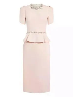 Jenny Packham Jules Embellished Midi Dress - Pink